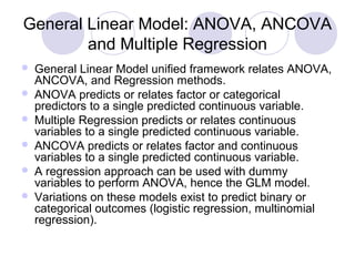 Overview of Multivariate Statistical Methods | PPT