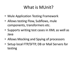 Overview of MUnit | PPT