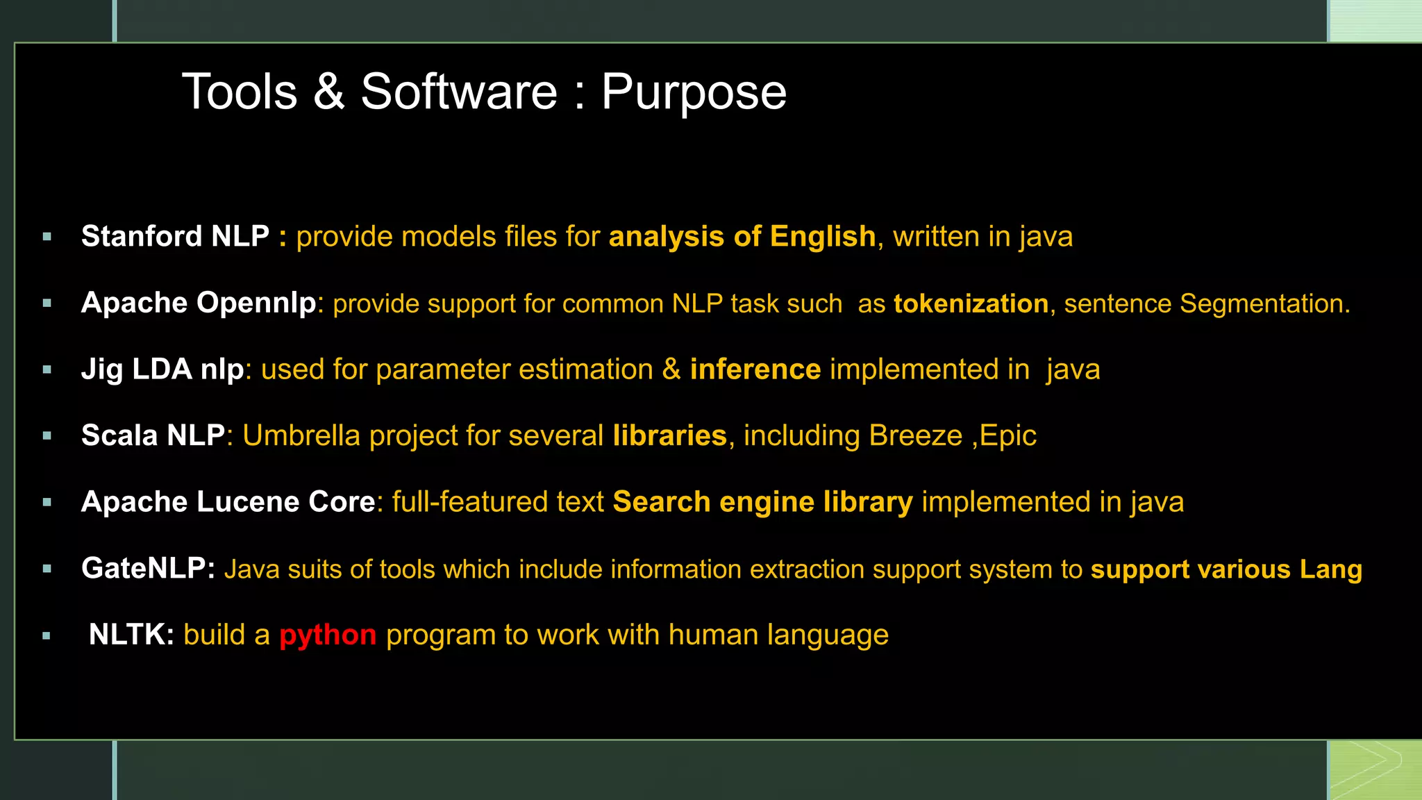 natural language processing | PPTX | Programming Languages | Computing