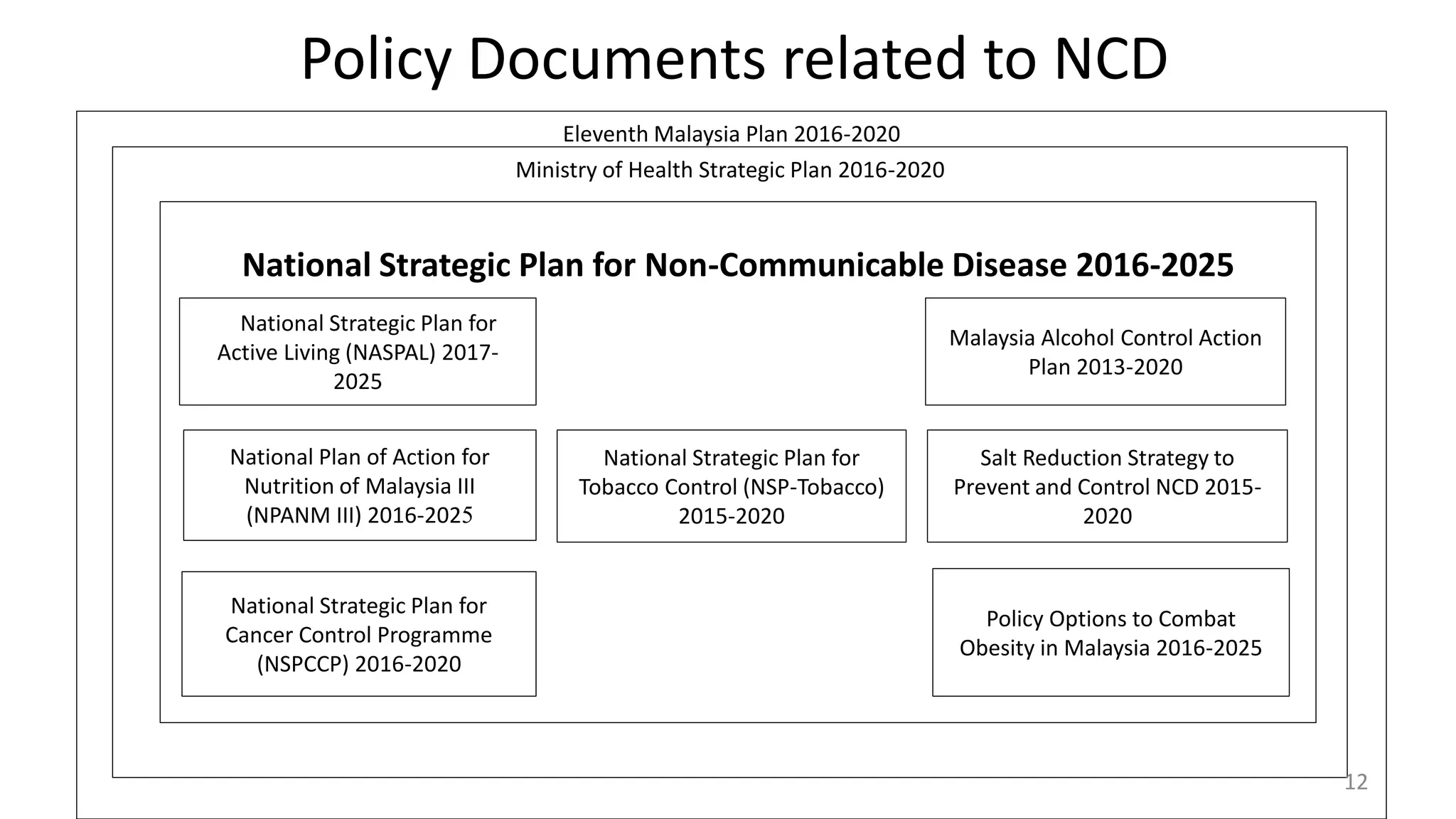 Overview of Non-Communicable Diseases Policies in Malaysia | PPTX