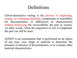 Overview of NDT | PPTX