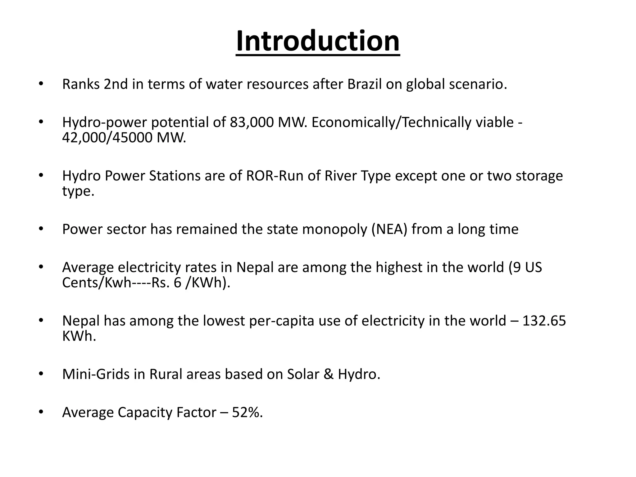 Overview of nepal power sector | PDF