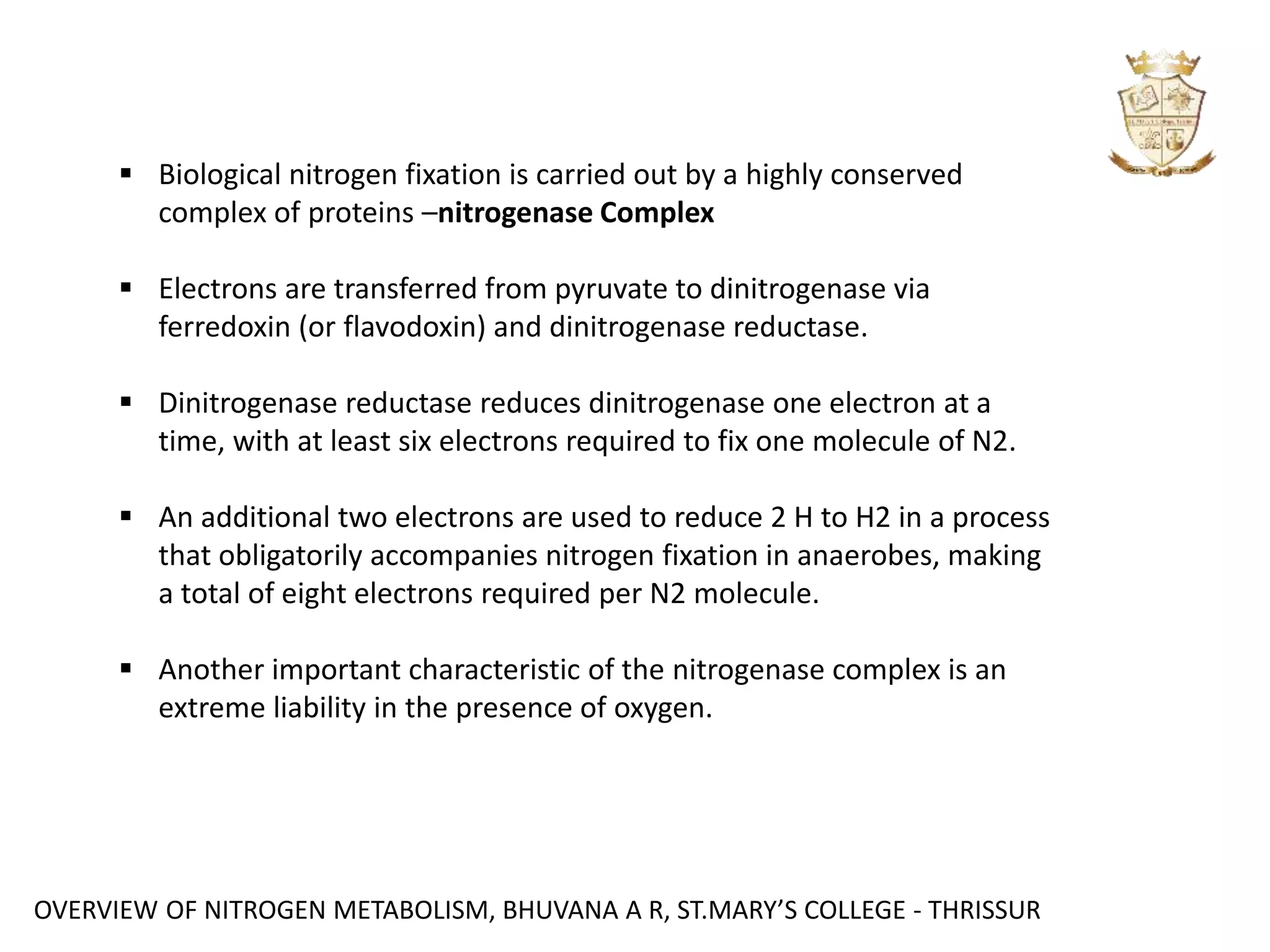 Overview of nitrogen metabolism | PPTX