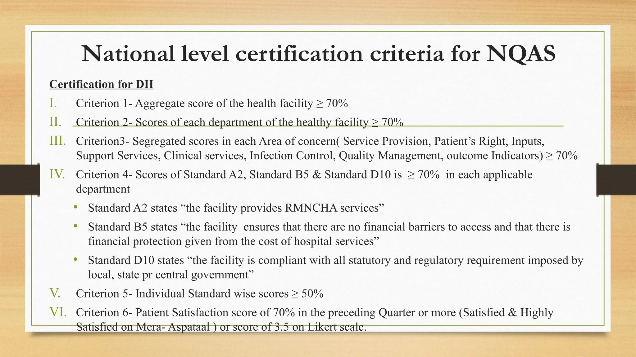 Overview of National quality assurance standard | PPTX