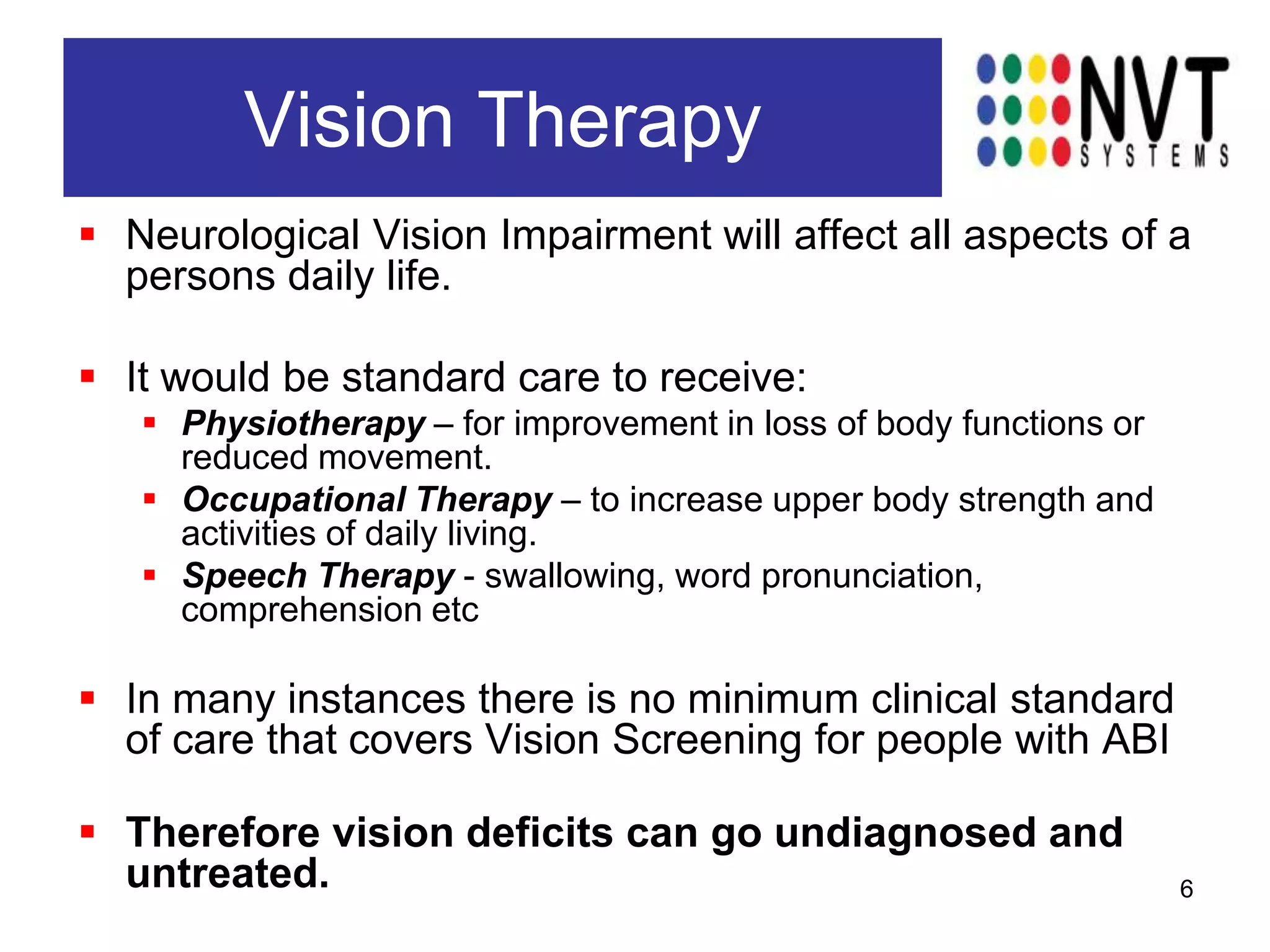 Overview of Neurological Vision Rehabilitation System | PPTX