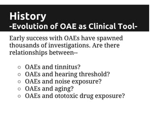 Overview of OAEs | PDF