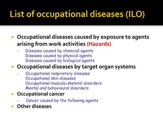 Overview of occupational disease dr wayne ramlogan | PPTX