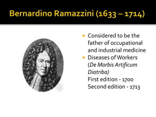 Overview of occupational disease dr wayne ramlogan | PPT