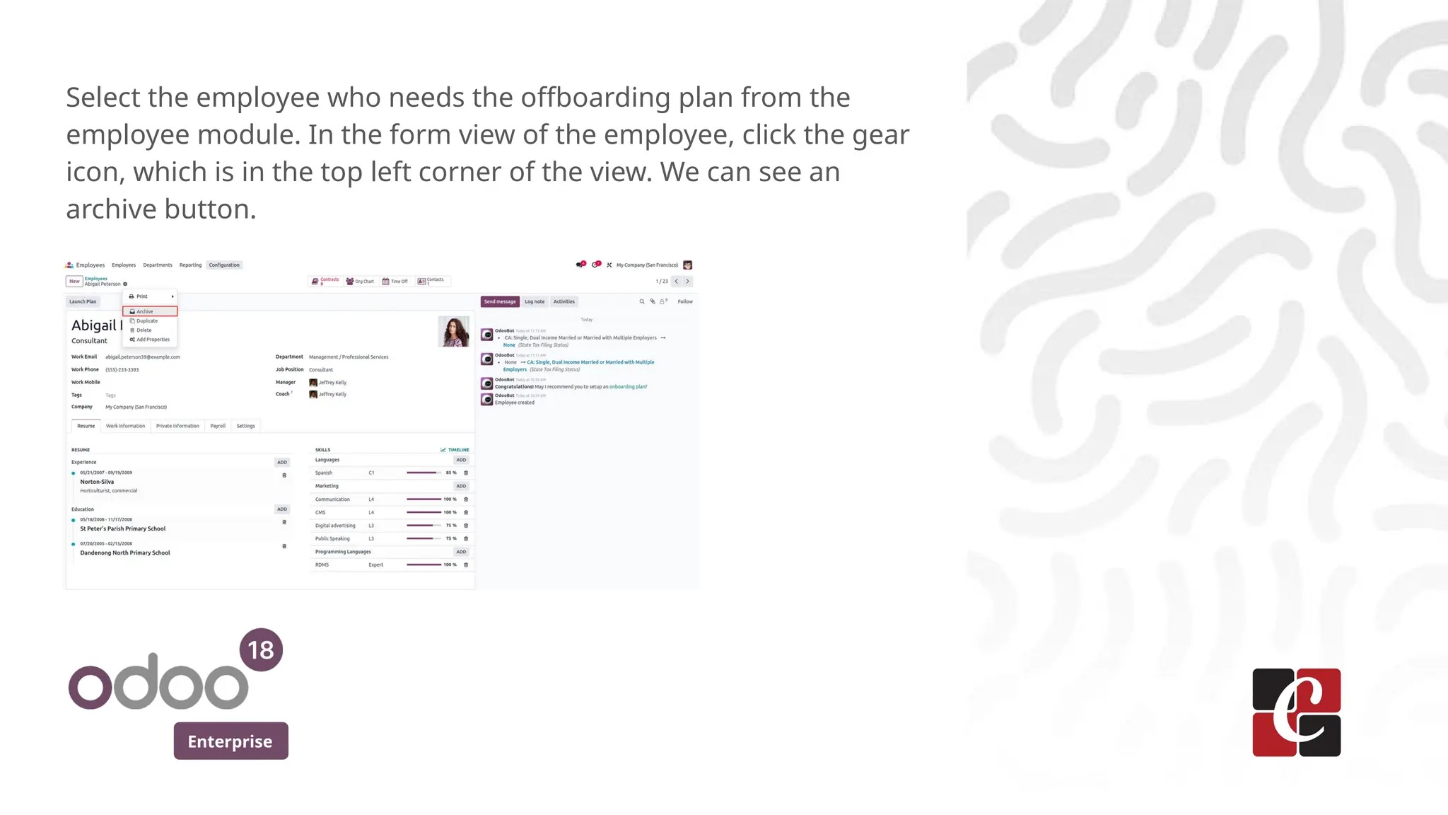 Overview of Off Boarding in Odoo 18 Employees | PPTX