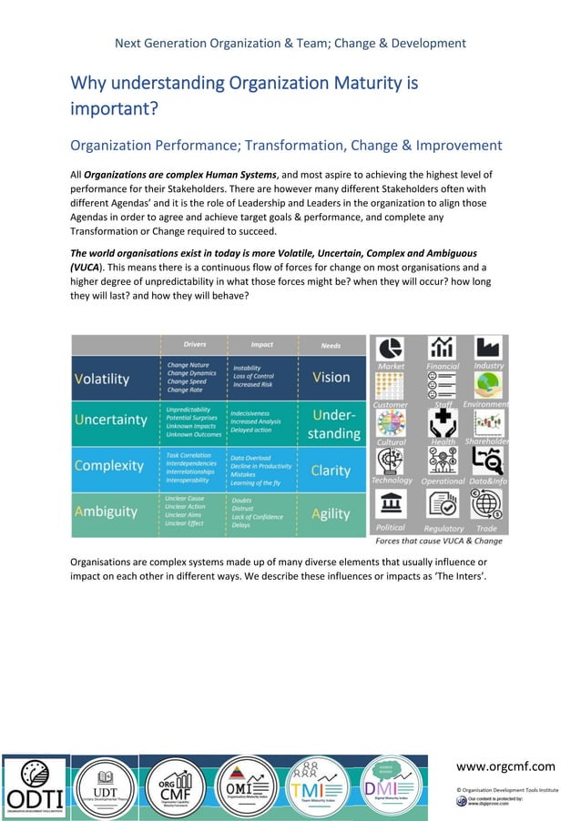 Overview of The Organization Maturity Index | PDF | Business | Business ...