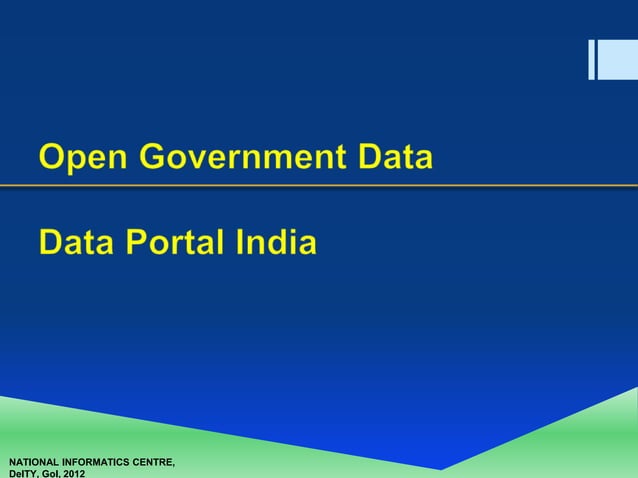 Overview of Open Govt Data | PPTX | Internet | Computing