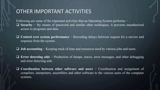Overview of operating system | PPTX