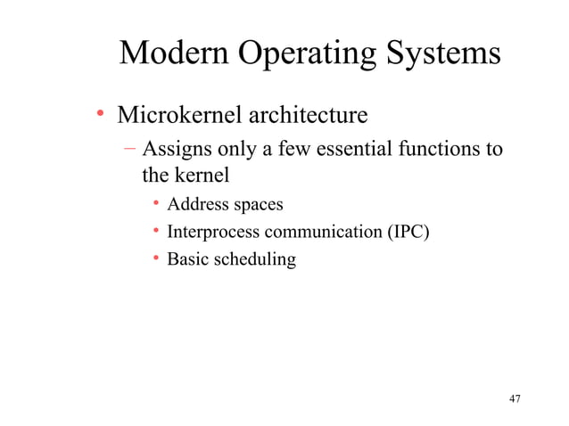 Overview of Operating System.ppt introduction | PPT