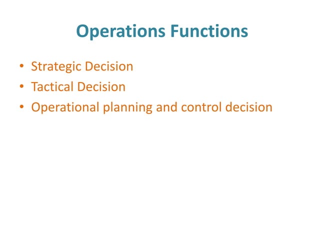 Overview of operations management | PPTX | Business | Business and Finance