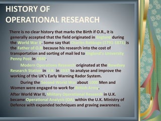 Overview of operations research | PPTX
