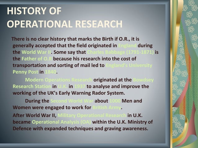 Overview of operations research | PPTX | Business Administration | Business