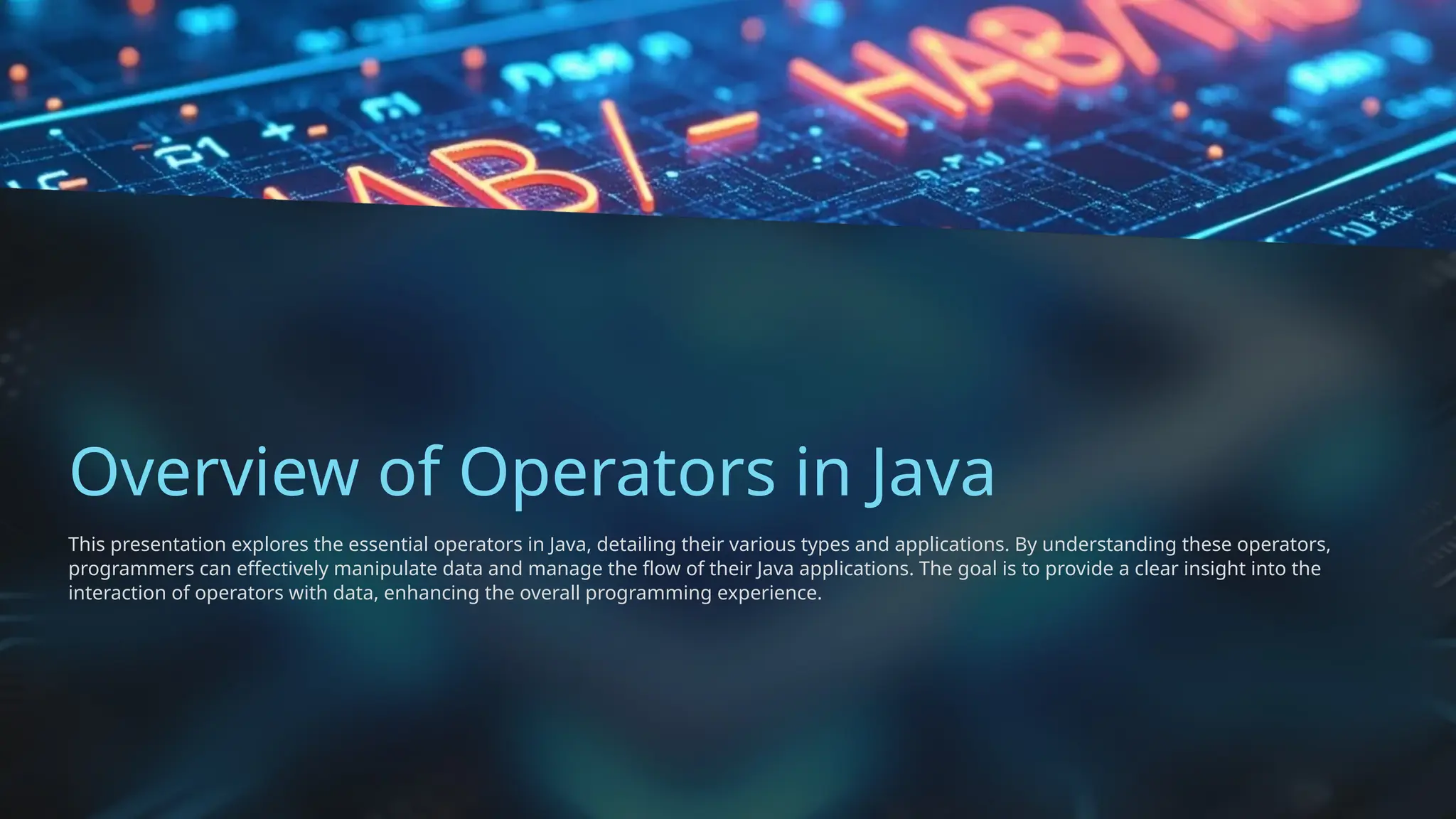 Overview of Operators in Java with all types.pptx