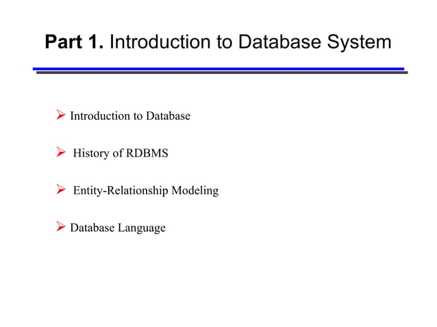 Overview of oracle database | PPS | Databases | Computer Software and Applications