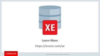 Overview of Oracle Database 18c Express Edition (XE) | PPT