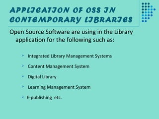Overview of oss(open source software library) and its pros and cons | PPT
