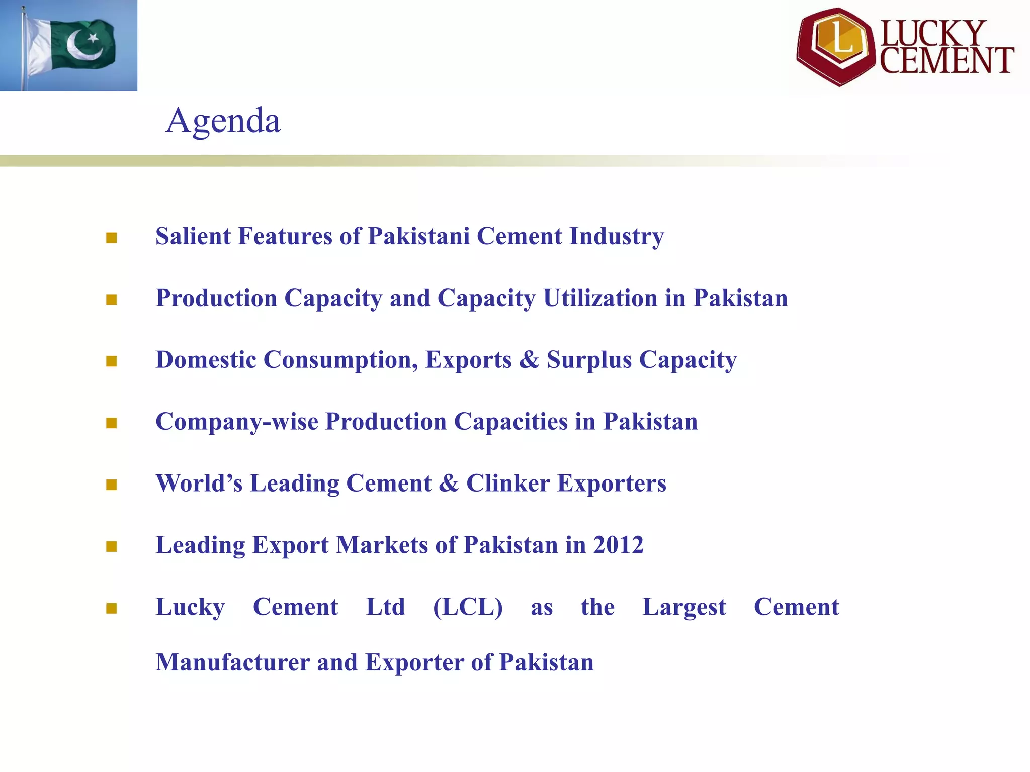 Overview of Pakistani Cement Industry | PPT