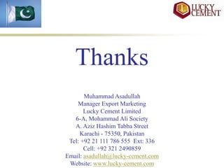 Overview of Pakistani Cement Industry | PPT