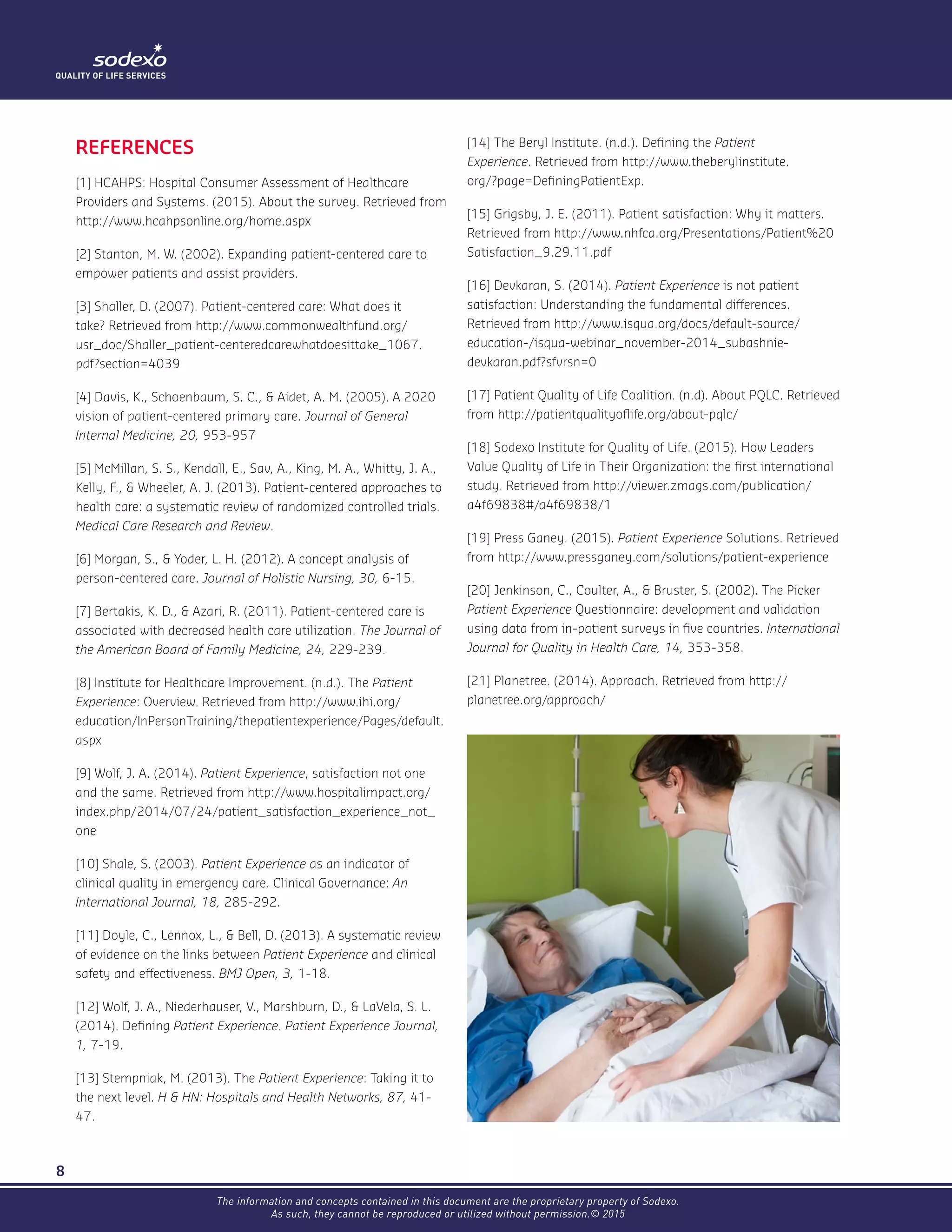 Overview of Patient Experience Definitions and Measurement Tools | PDF