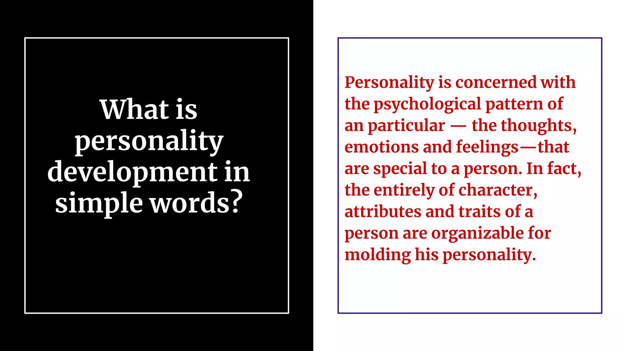 Overview of personality development | PPTX