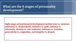 Overview of personality development | PPTX