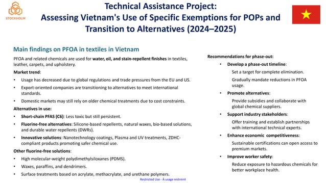 Overview of PFAS activities from the Basel, Rotterdam and Stockholm ...