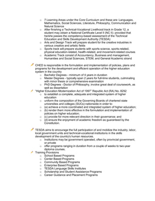 Overview of Philippine educational system and its present status | PDF
