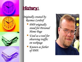 Overview of php | PPT | Programming Languages | Computing