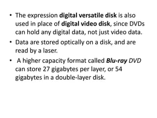 Overview of physical storage media | PPTX