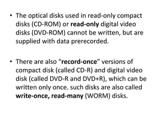 Overview of physical storage media | PPTX