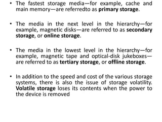 Overview of physical storage media | PPTX