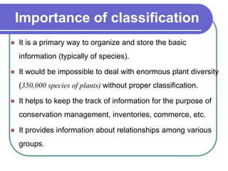 Overview of plant classification | PPTX