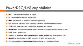 Polyteda: Power DRC/LVS, October 2016 | PPT