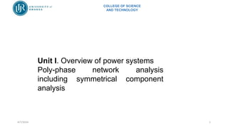 Overview of power systems_unit 1_Lect1.pptx | Power and Energy Industry | Industries