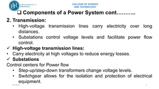 Overview of power systems_unit 1_Lect1.pptx | Power and Energy Industry | Industries