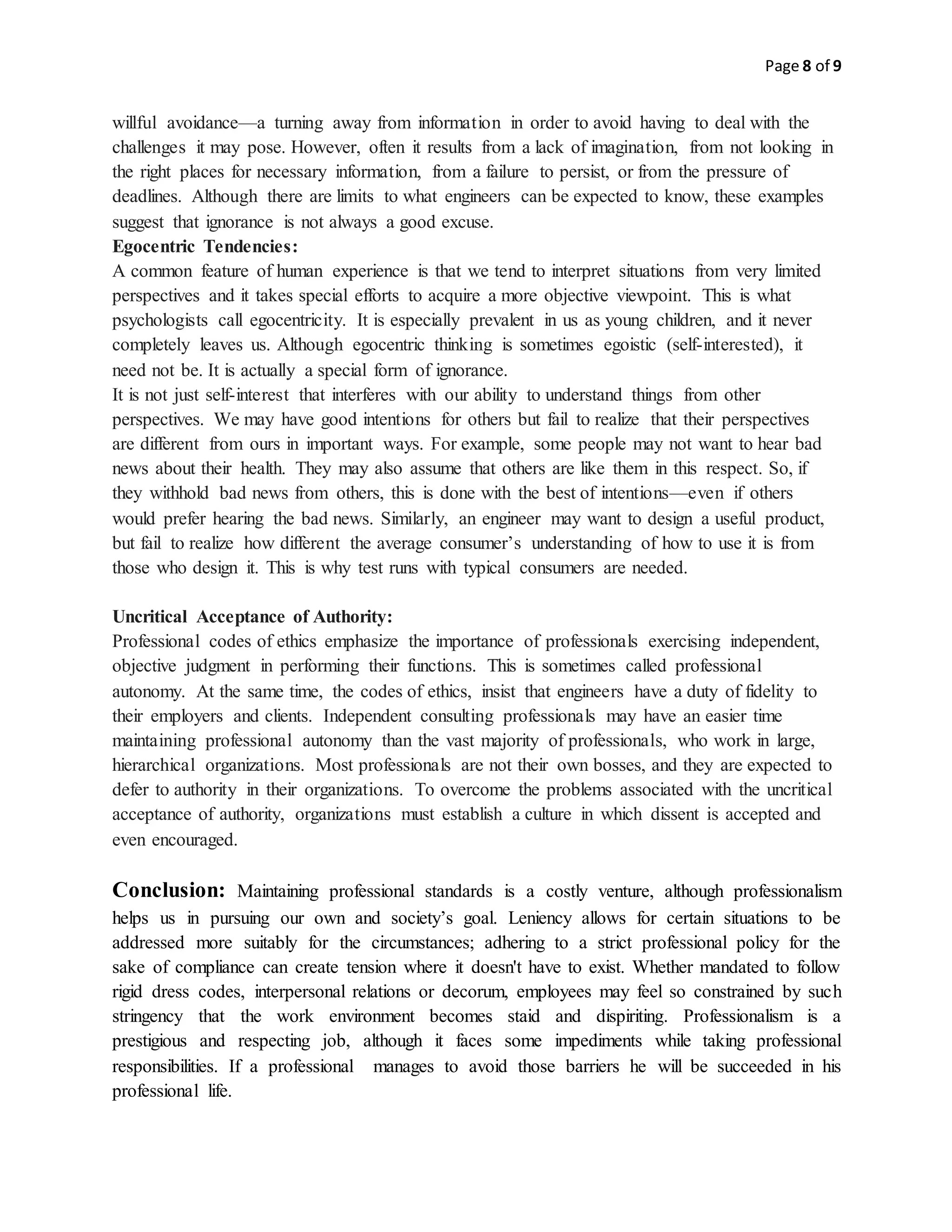 Overview of profession | DOCX