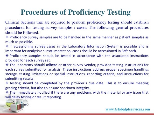 Overview of Proficiency Testing