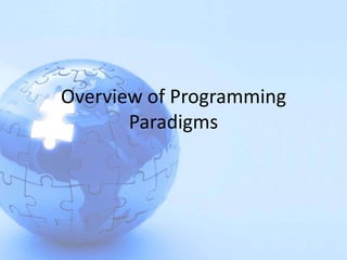 Overview of programming paradigms | PPTX