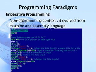 Overview of programming paradigms | PPT