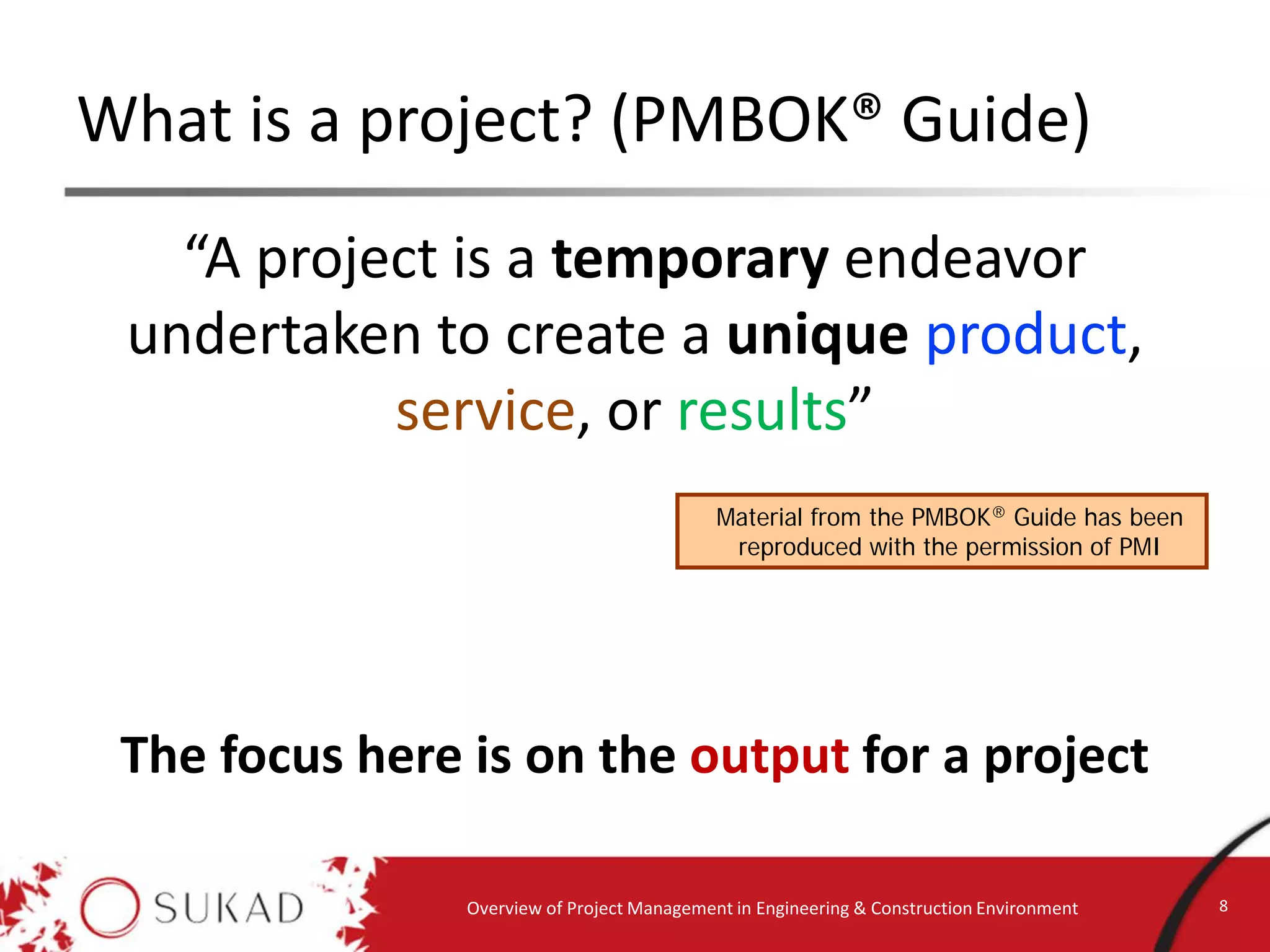 Overview of project management in engineering environment | PDF