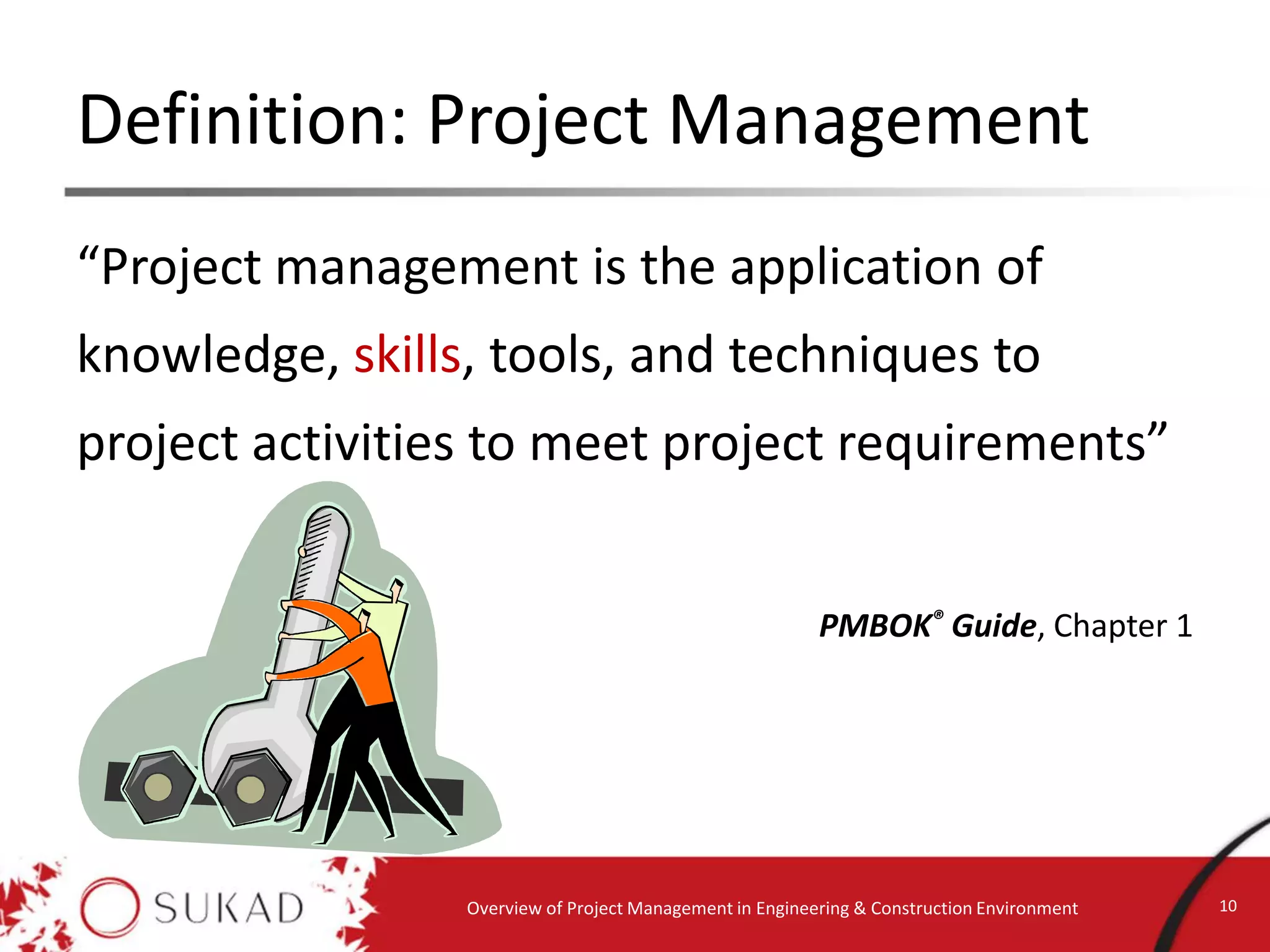 Overview of project management in engineering environment | PPT