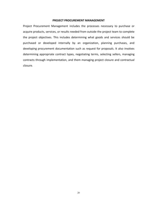 Overview of Project Management Knowledge Areas and Processes | PDF