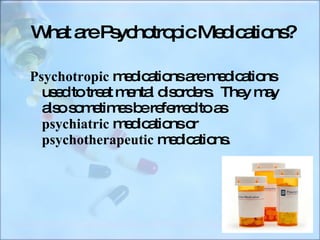 Overview of psychotropic medications | PPT