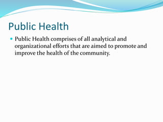Overview of public health | PPTX