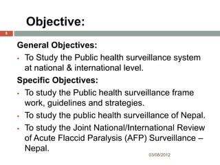 public health surveillance | PPTX