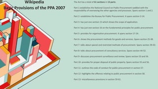 OVERVIEW OF PUBLIC PROCUREMENT UNDER THE PUBLIC PROCUREMENT ...